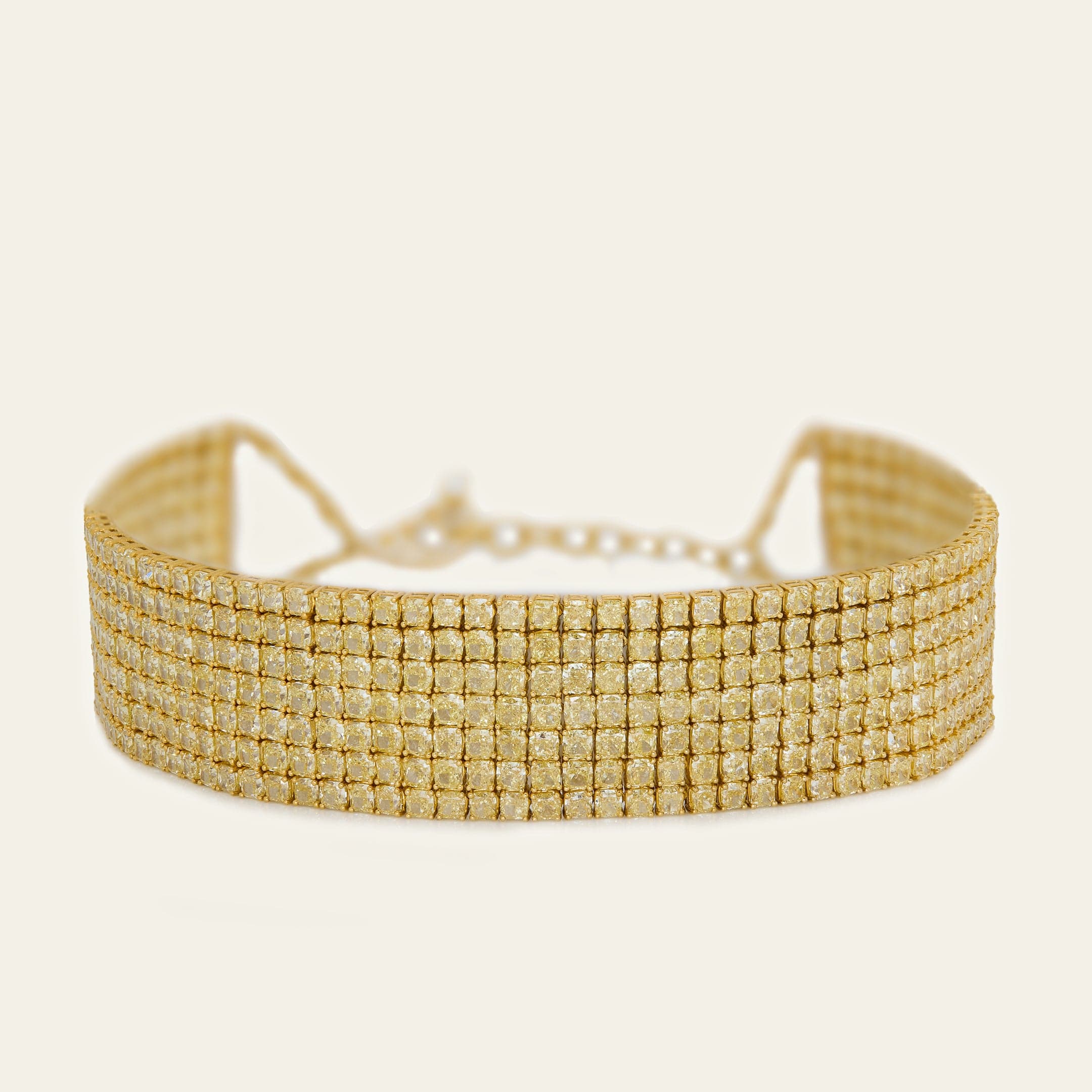 High Jewelry Yellow Diamond Necklace | Yellow Diamond Choker Necklace ...