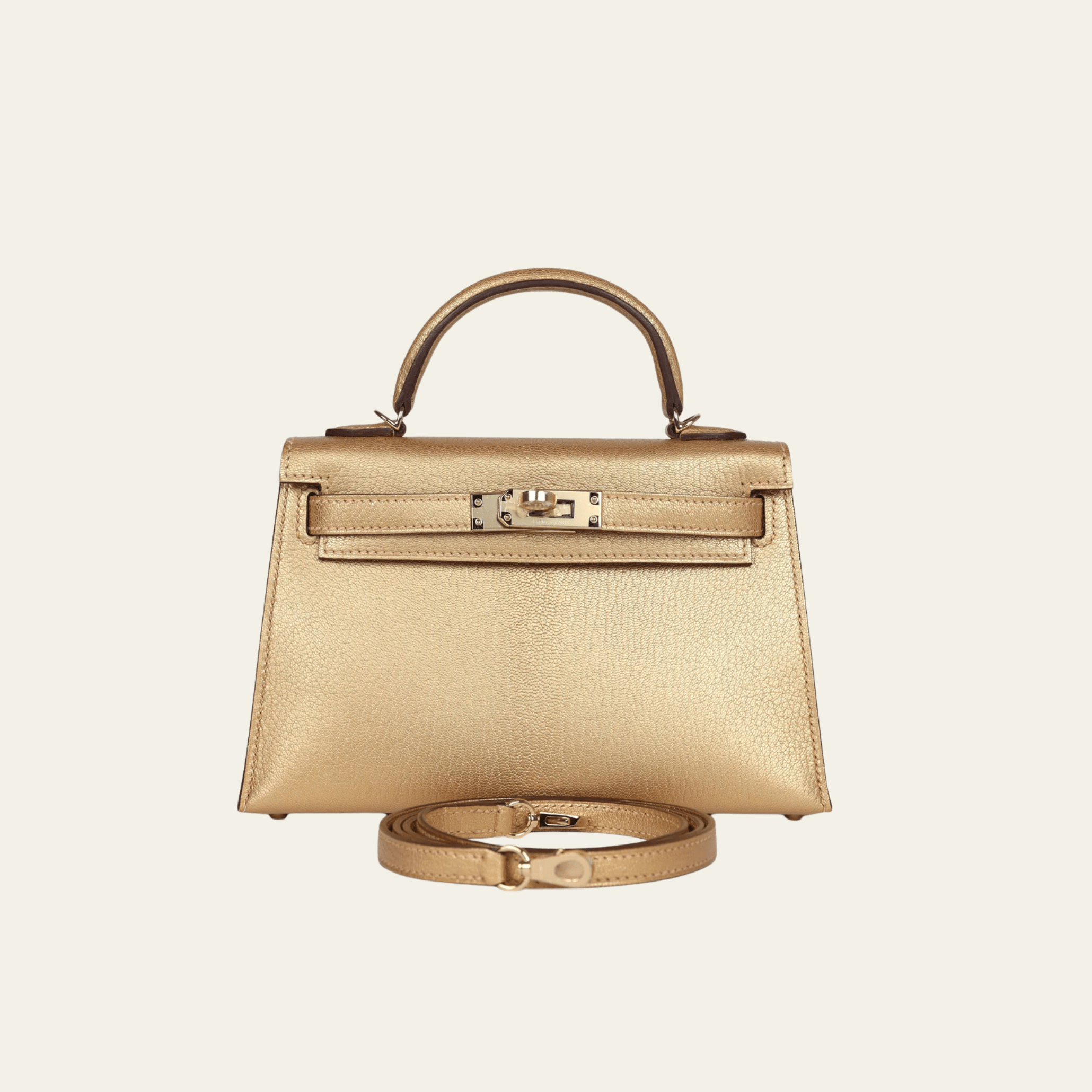 Hermès Dore Mini Kelly - Metallic Mini Kelly - Bronze Mini Kelly ...