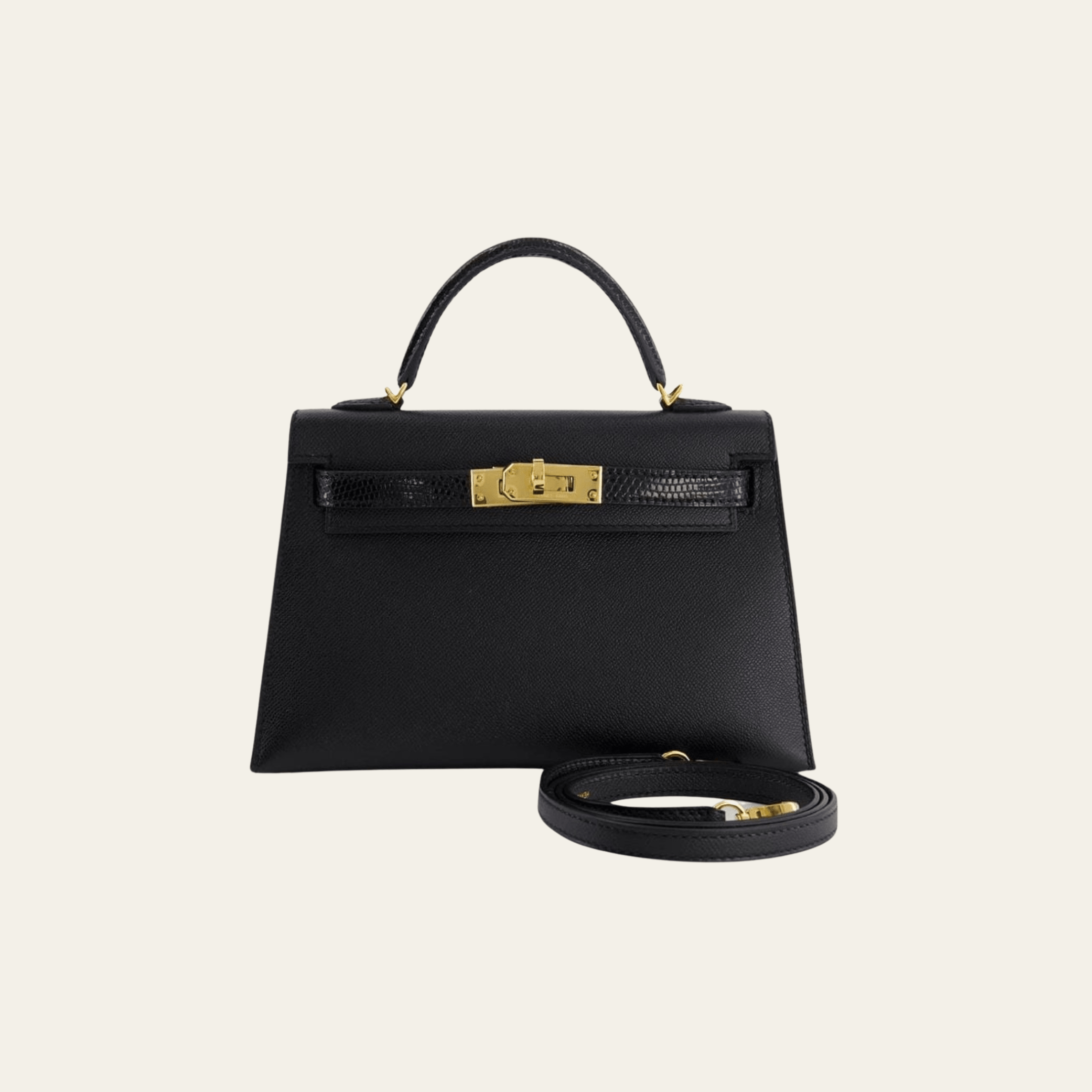 Hermès Noir Mini Kelly 20 Sellier – Black Kelly Sellier Mini Veau ...